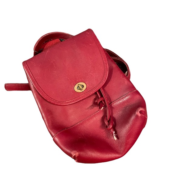 Coach | Bags | Coach Vintage Red Backpack M1996 | Poshmark